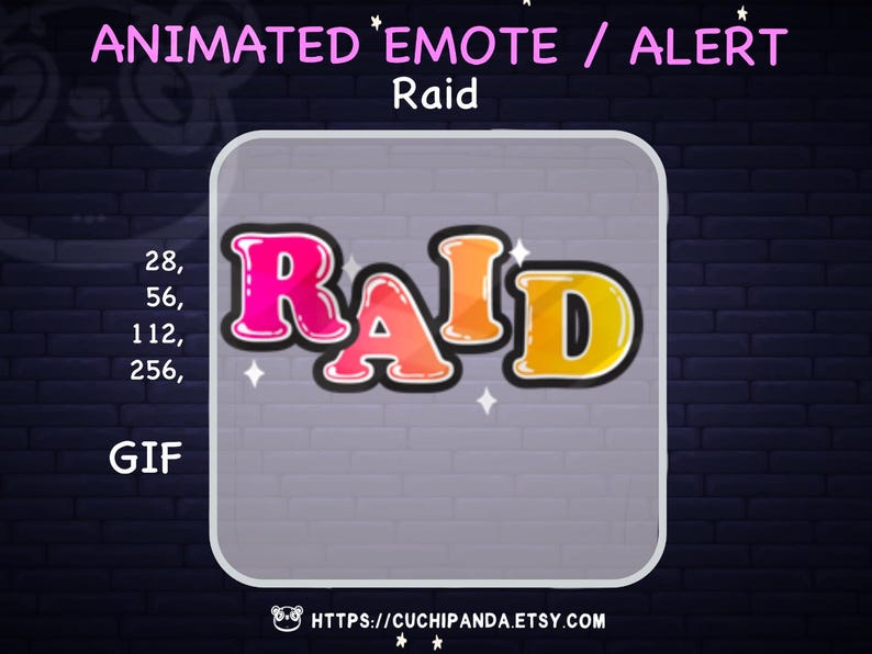 Animated Raid Emote, Raid Alert, Twitch, Stream - Etsy