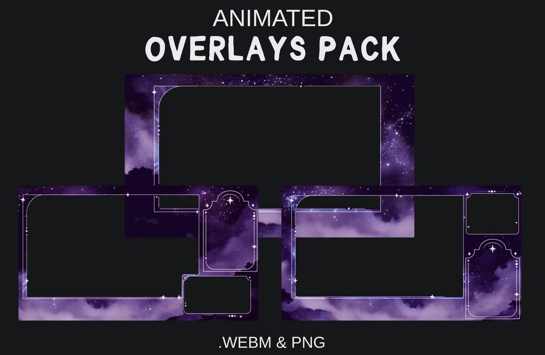 Animated Galaxy Twitch Overlay Package: Gothic Celestial Stream - Etsy