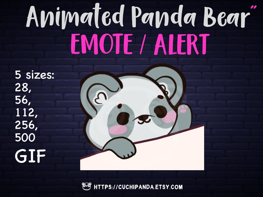 Animated Panda Emote, Panda Bear Bongo Deer, Alert - Etsy