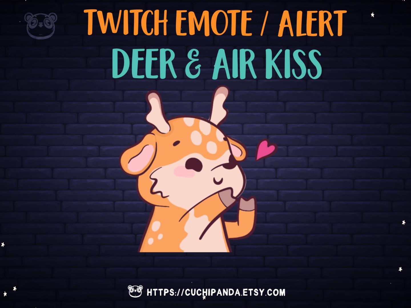 Animated Deer Emote, Air Kiss Emote, Love Alert, Twitch, Discord ...