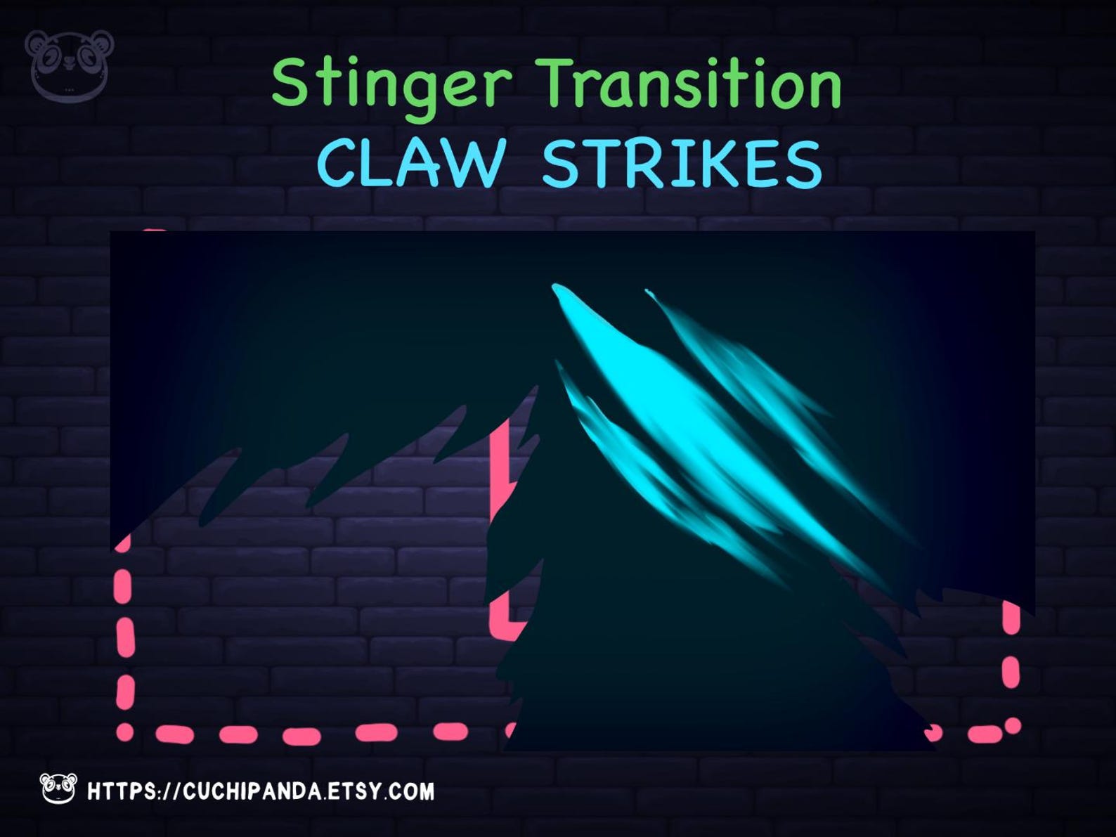 Animated Claw Strikes Stream Transition: Dark Blue Scars Overlay - Etsy