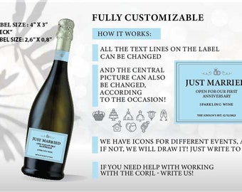 Personalized Lamarca Inspired Label, Rosé Prosecco Label, Custom ...