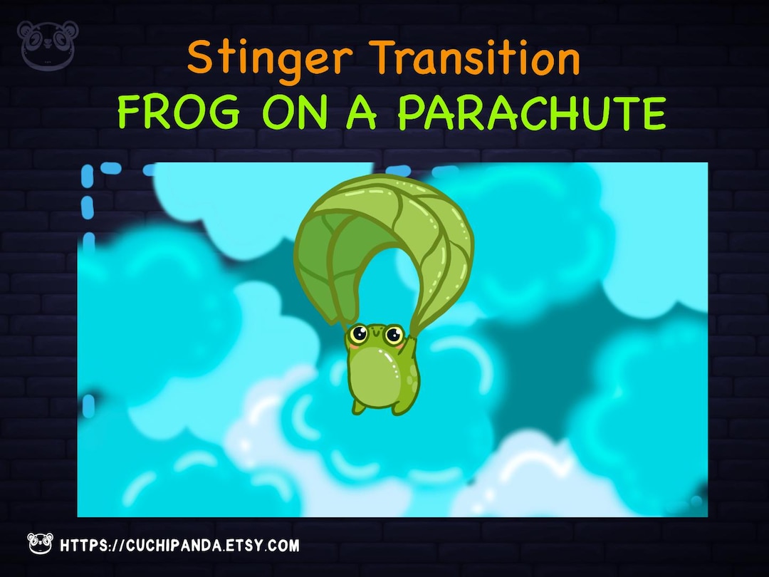 Froggy Animated Stream Transition: Kawaii Vtuber Stinger Overlay - Etsy