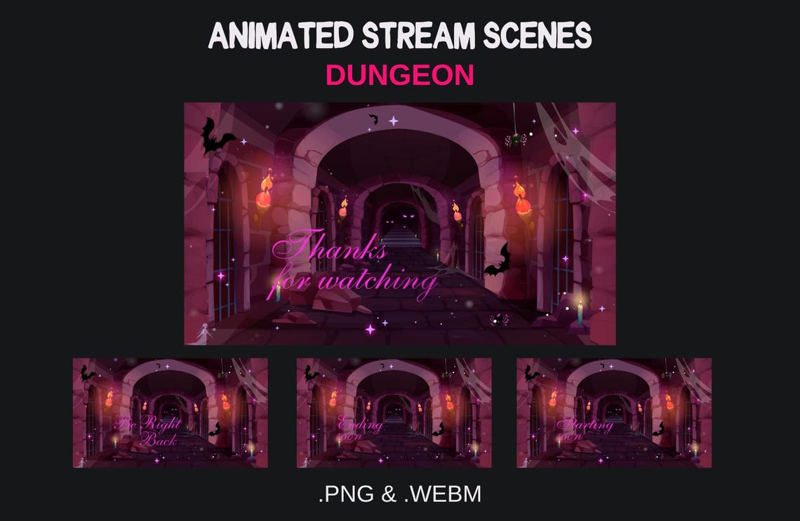 Animated Dungeon Stream Package: Spooky Halloween Twitch Overlay - Etsy