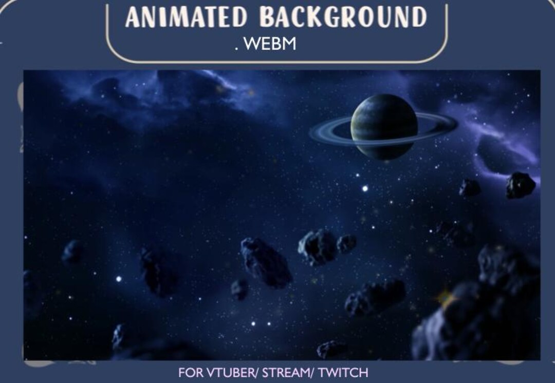 Animated Space Vtuber Background, Looped Twitch Stream Overlay - Etsy
