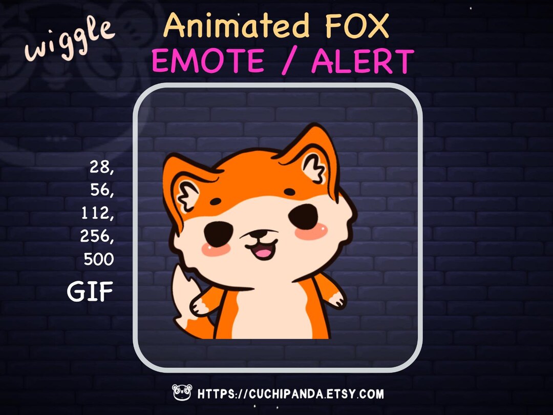 Fox Emote, Fox Alert, Animated Wiggle Emote, Dance Emote, Twitch Alert ...