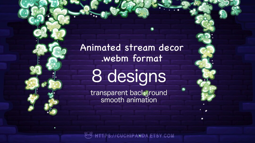 Greenery Animated Stream Decoration: Floral Twitch Decor (.WEBM) - Etsy