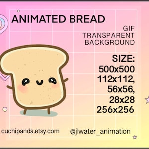 Animated Twitch Emote Twirl Bread Emote Cute Smile Piece of Bread ...