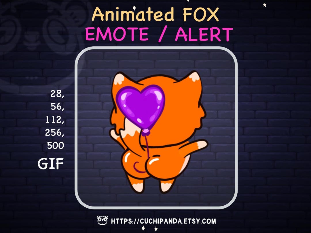 Fox Dance Animated Emote, Twerk Emote, Heart Balloon Alert, Twitch ...