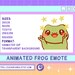 Animated Frog Shout Emote, Emoji, Alert Kawaii for Twitch, Discord ...