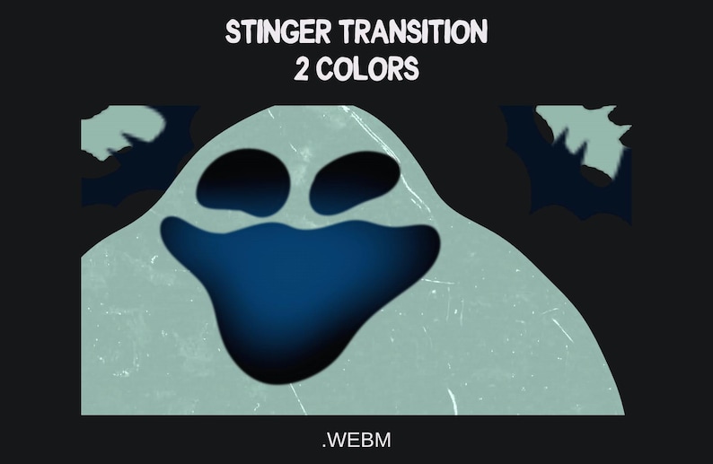 Ghosts Animated Twitch Transition: Halloween Stinger Overlay (webm File) - Etsy