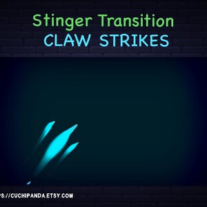 Animated Claw Strikes Stream Transition: Dark Blue Scars Overlay - Etsy