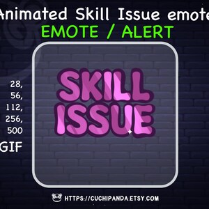 Animated Emote, Skill Issue Emote, Alert, Twitch Decor - Etsy