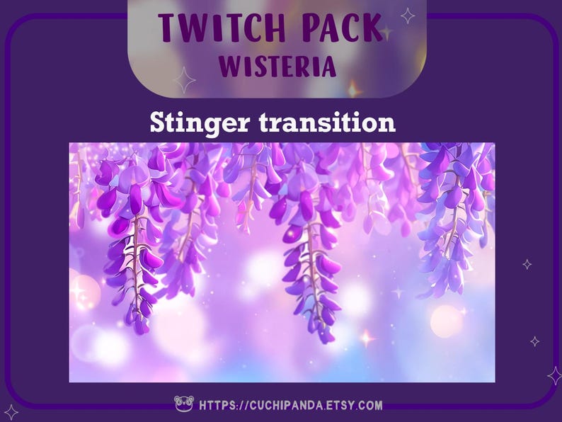 Animated Wisteria Flowers Stream Stinger Transition - Etsy