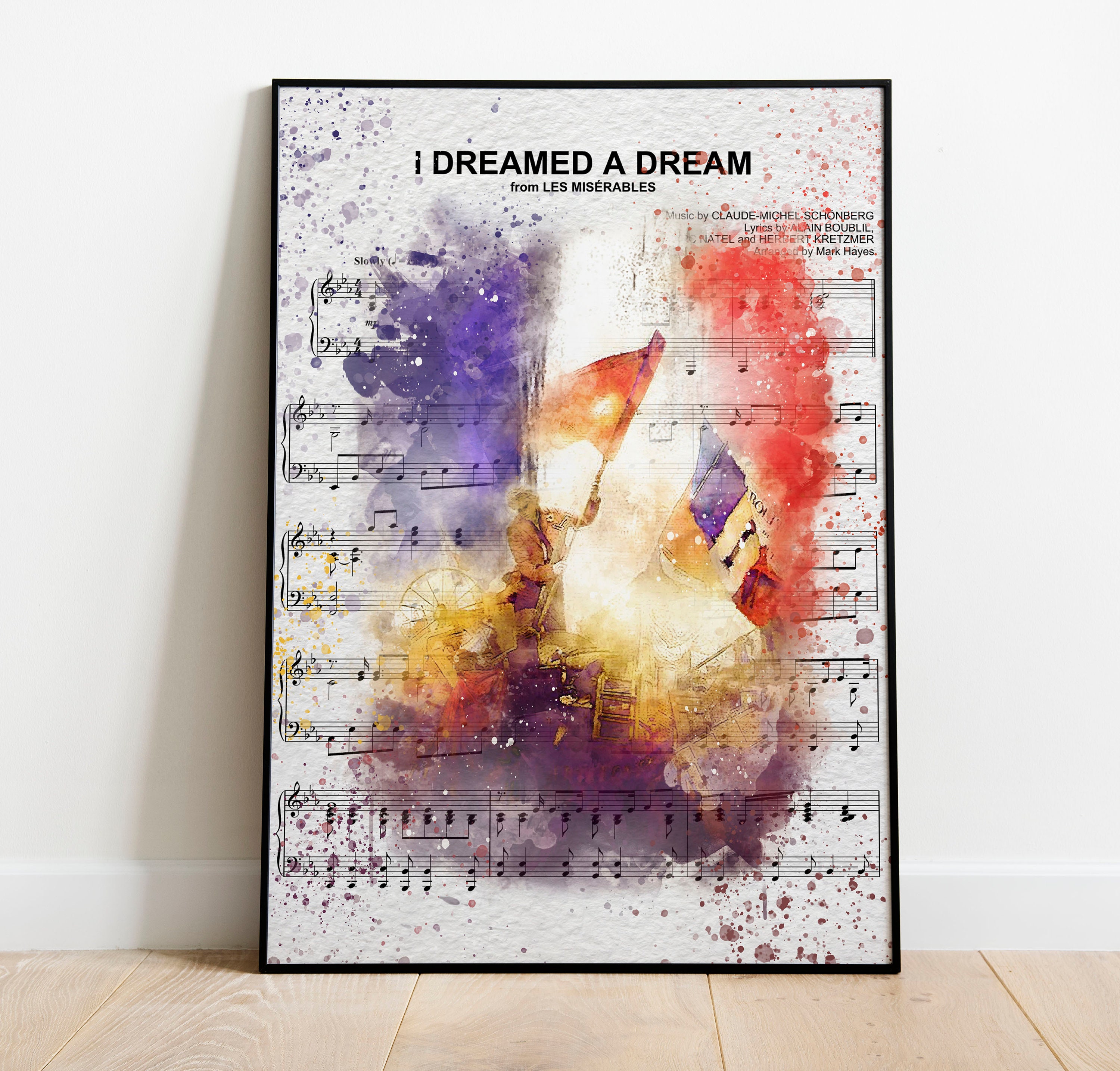 Les Miserables Musical Poster Wall Art Gift Editable Digital Poster ...