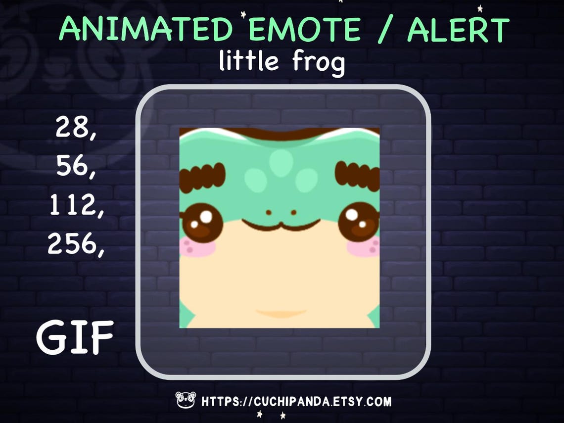 Animated Frog Emote, Smirk Froggy, Chibi, Kawaii for Twitch, Discord ...
