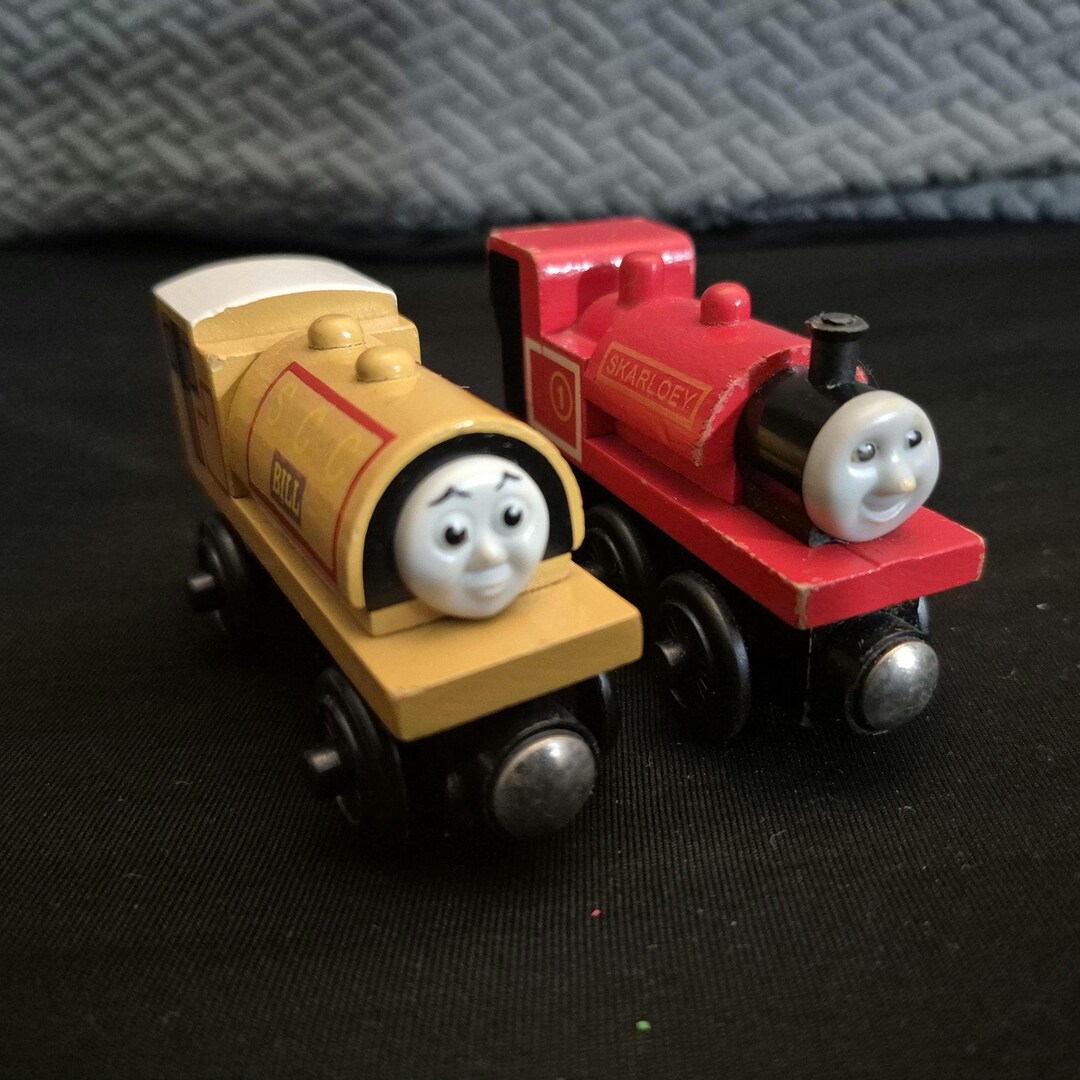 Bill & Skarloey Wooden Thomas Train Lot Yellow Twin SCC BILL Red #1 ...