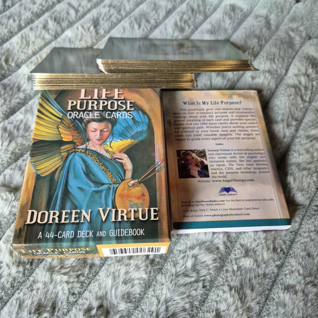 LIFE Purpose Oracle Cards Beautiful ANGEL Art With 109 Page Guidebook ...