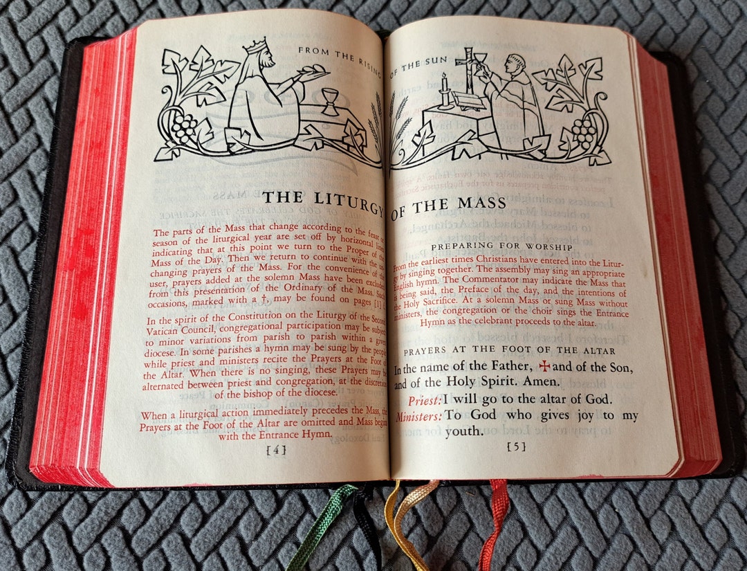 MARYKNOLL Missal BIBLE 1966 Book Catholic Vatican II Edition Book Daily ...
