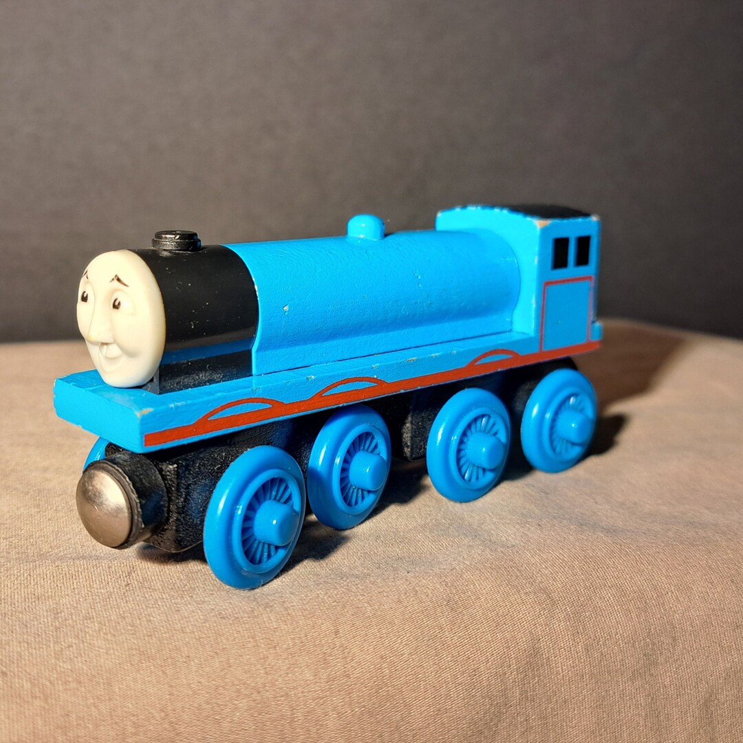 GORDON Blue 1999 Thomas Tank Engine Wooden Tender GORDON 4 Train Wood ...