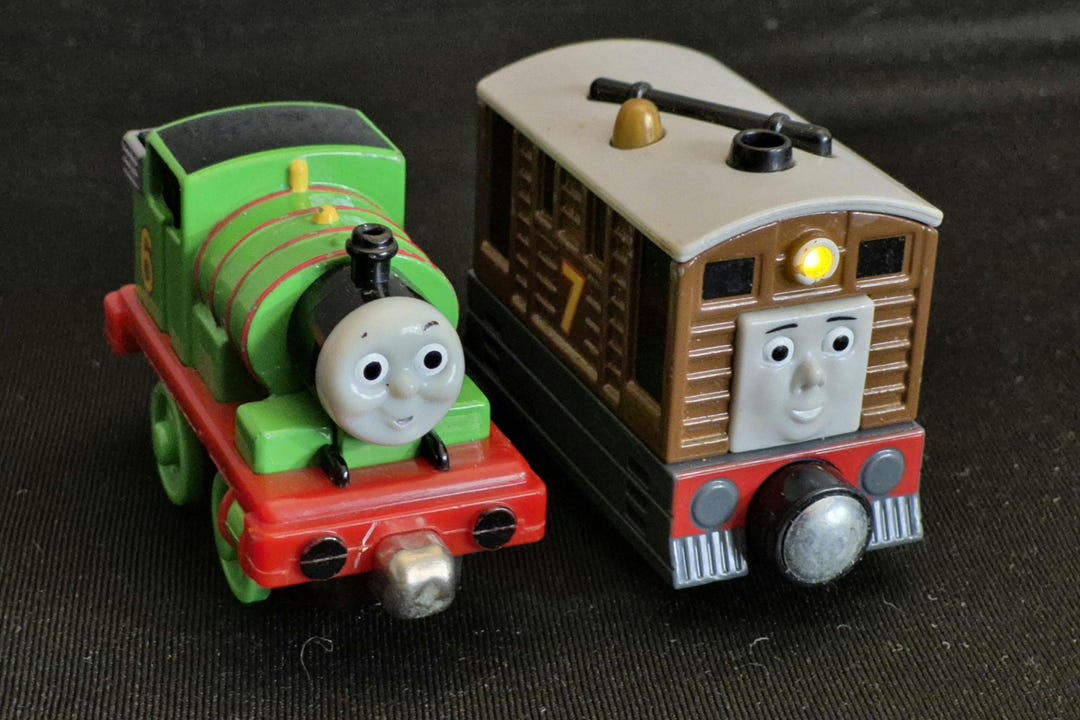 Talking TOBY & PERCY Trains Thomas Friends Railway Take-n-play Lot #6 ...