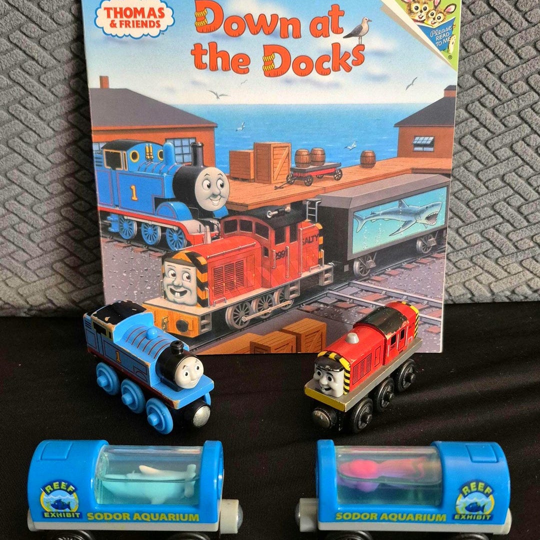 BIG Thomas Lot Toby Trains & Light up Aquarium SHARK Squid Cars BONUS ...