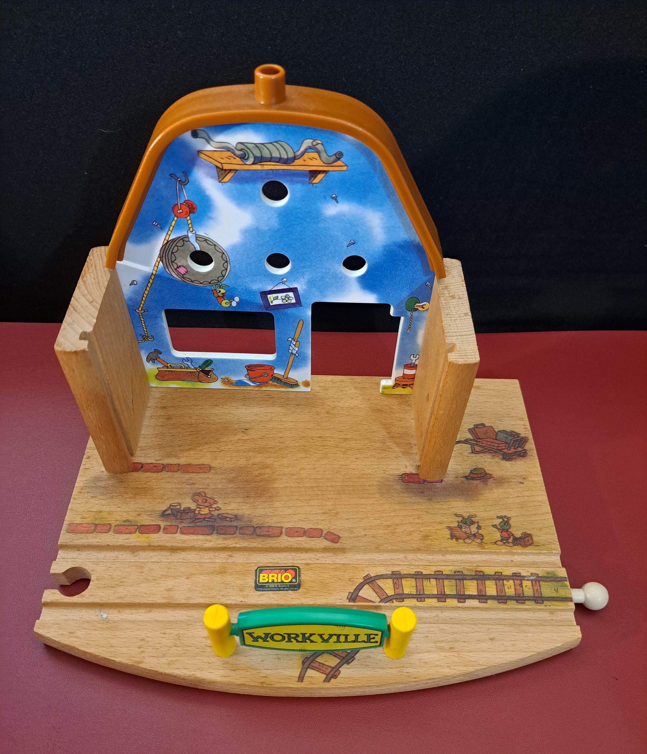 Rare BRIO BUSYTOWN Train Station Vintage Richard Scary Building Track ...