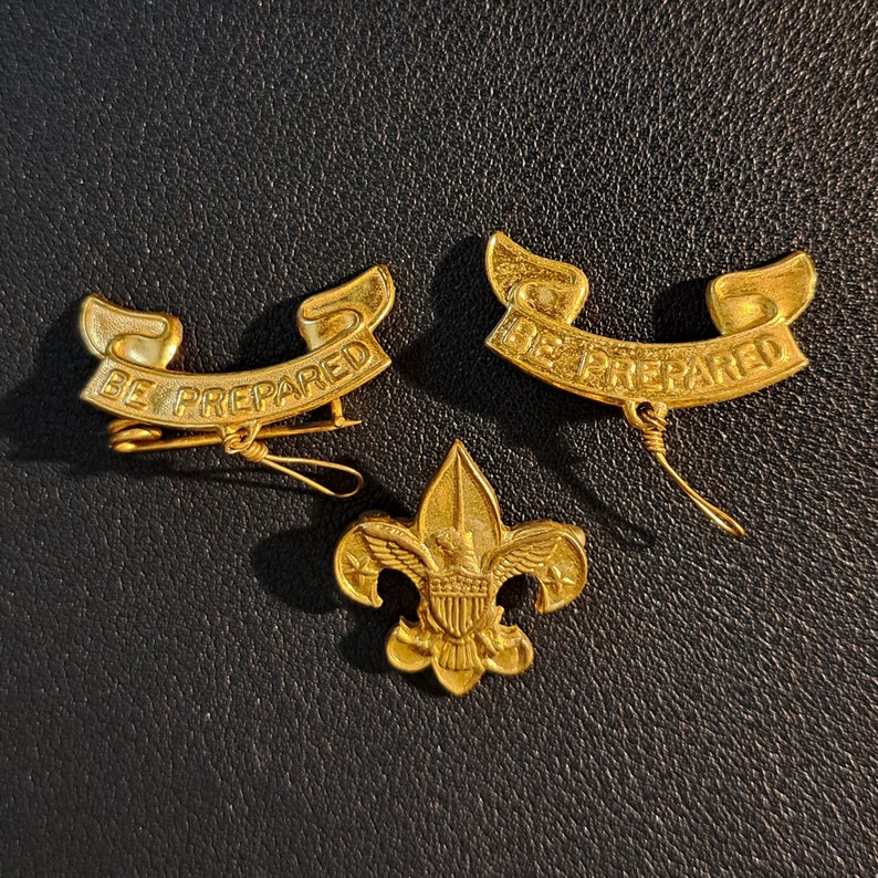 Boy Scouts of AMERICA Vintage Lot Pat 1911 EAGLE Fleur De Lis & 2 Be ...