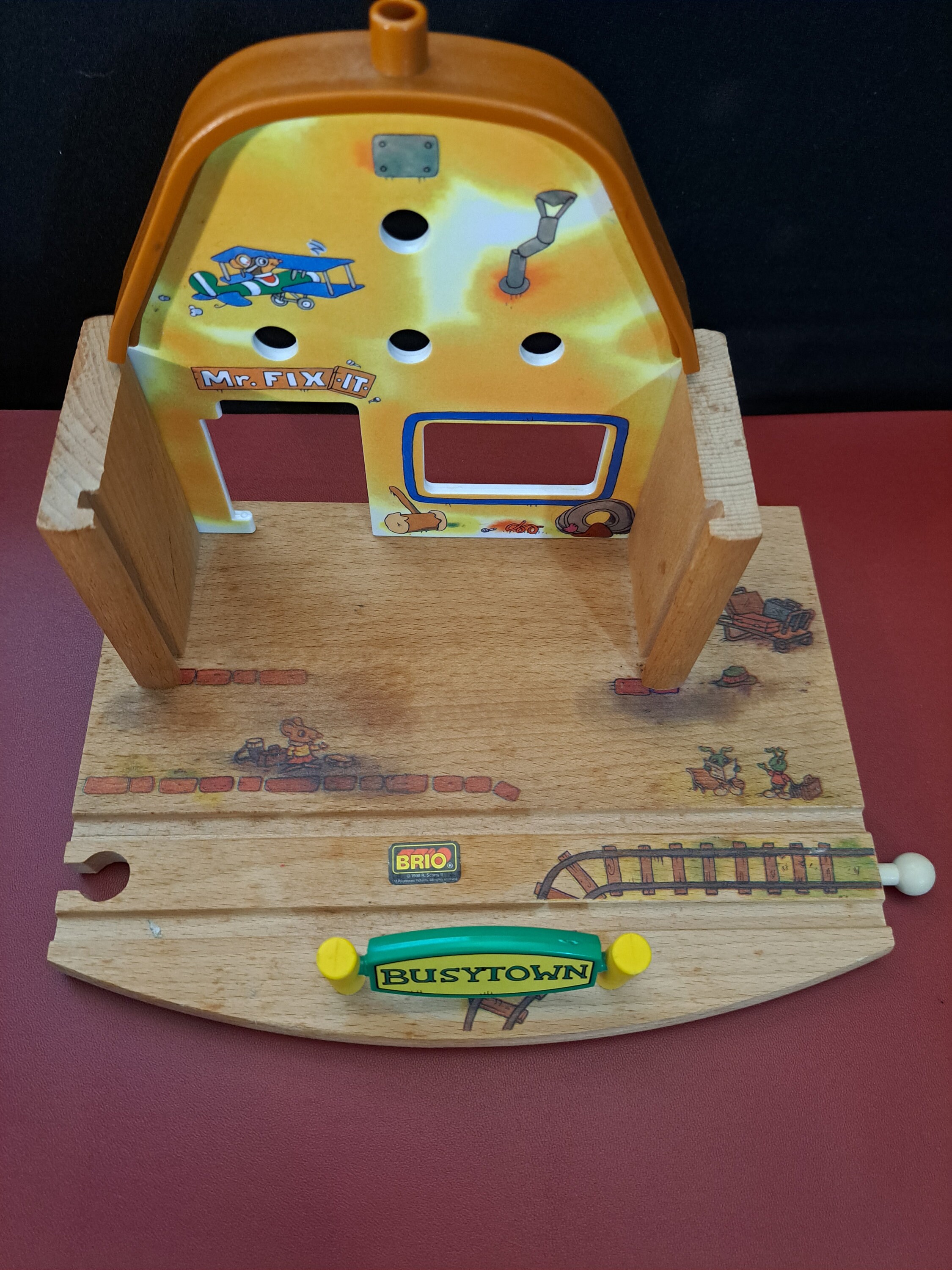 Rare BRIO BUSYTOWN Train Station Vintage Richard Scary Building Track ...