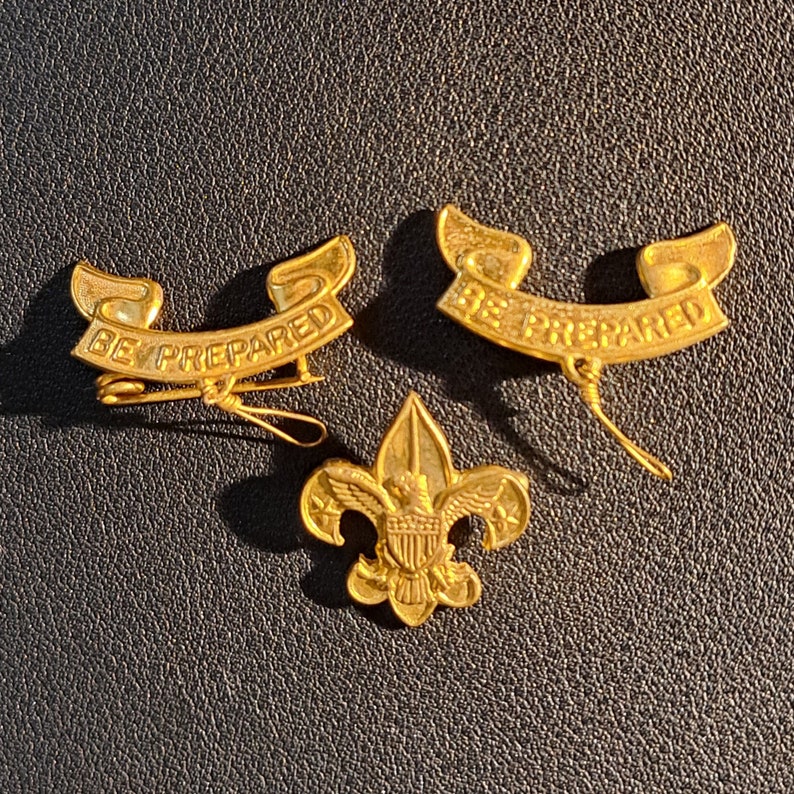 Boy Scouts of AMERICA Vintage Lot Pat 1911 EAGLE Fleur De Lis & 2 Be ...