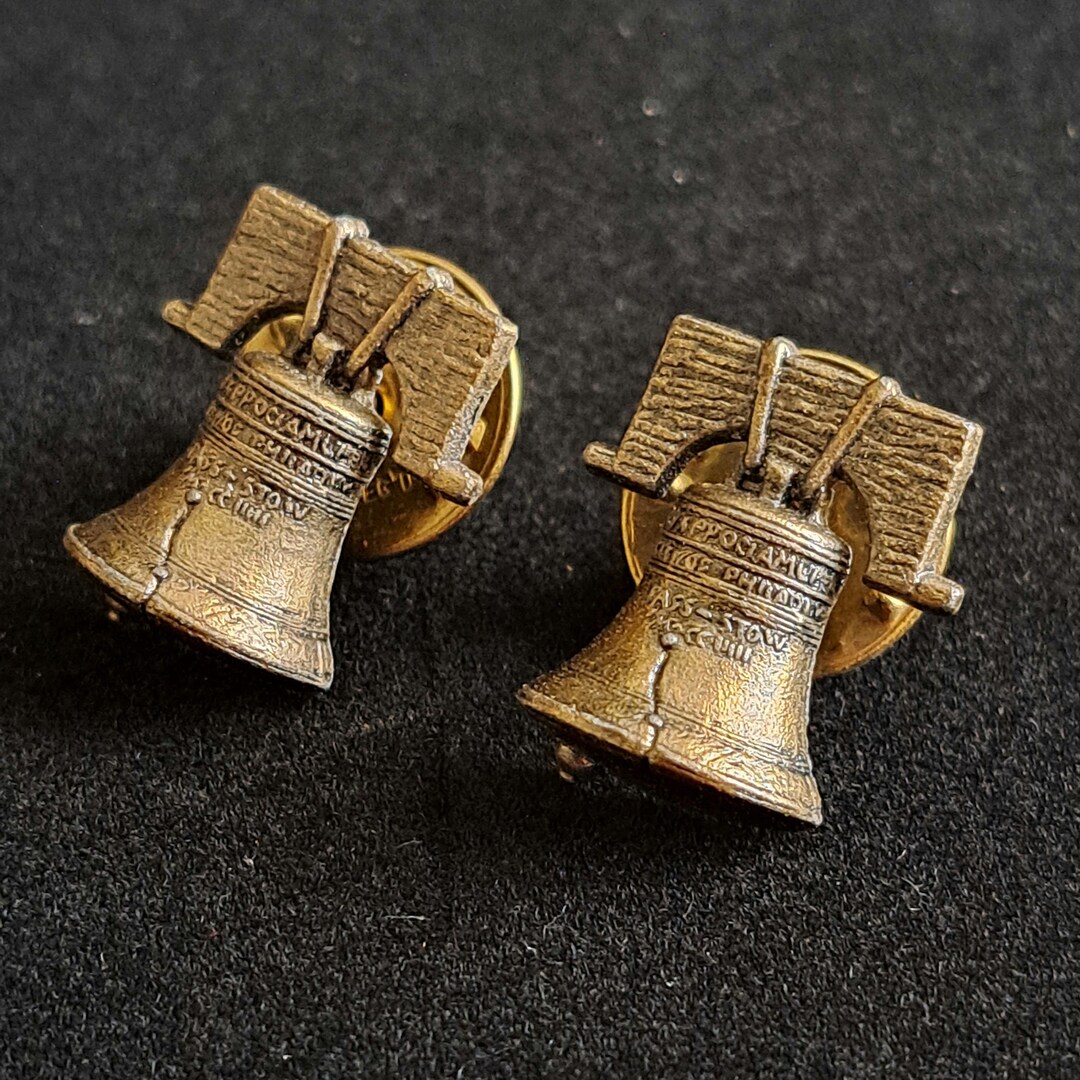 Vintage Set LIBERTY BELL Lapel Pin Lot .75 BALLOU Detailed American ...