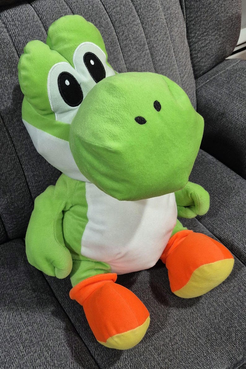 YOSHI Super Mario Bros Jumbo Plush 22” Large Stuffed Yoshi Official ...