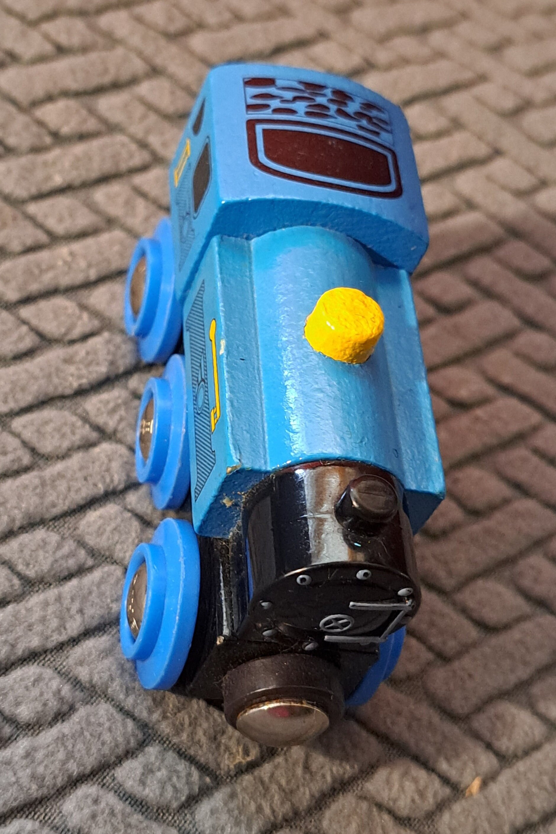 BRIO Blue Engine 33607 Train Vintage Wooden 2001 Excellent Used ...