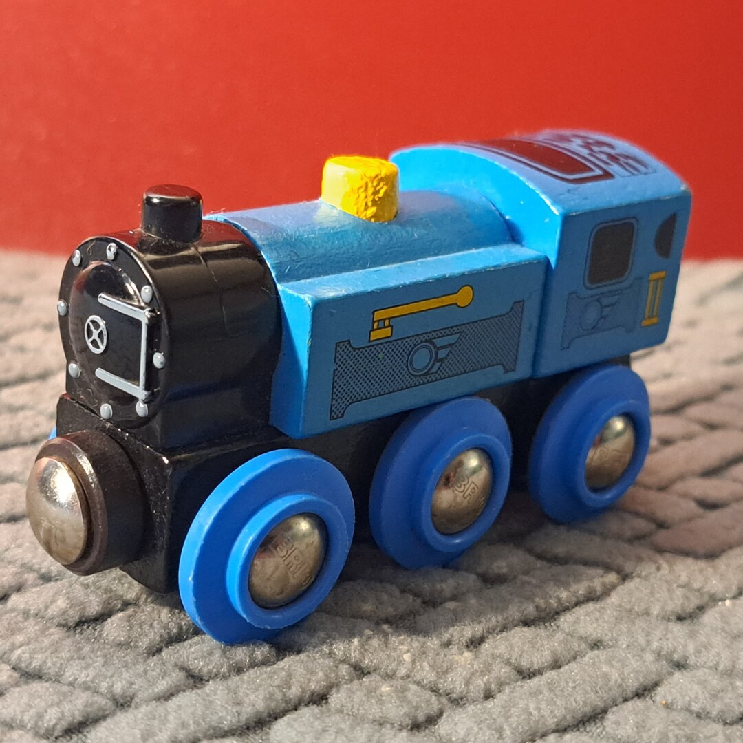 BRIO Blue Engine 33607 Train Vintage Wooden 2001 Excellent Used ...