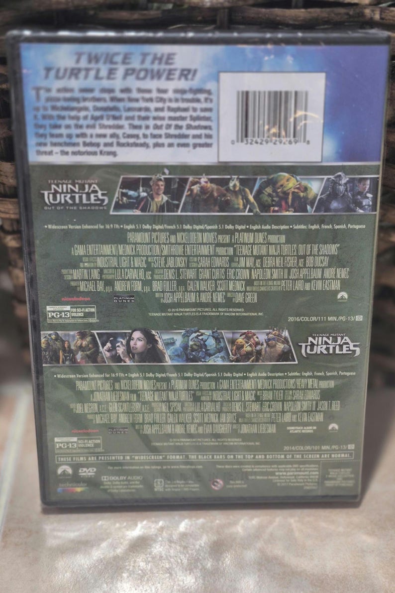 Teenage Ninja Turtles MOVIES Two DVD TMNT Fan Collection Out of the ...