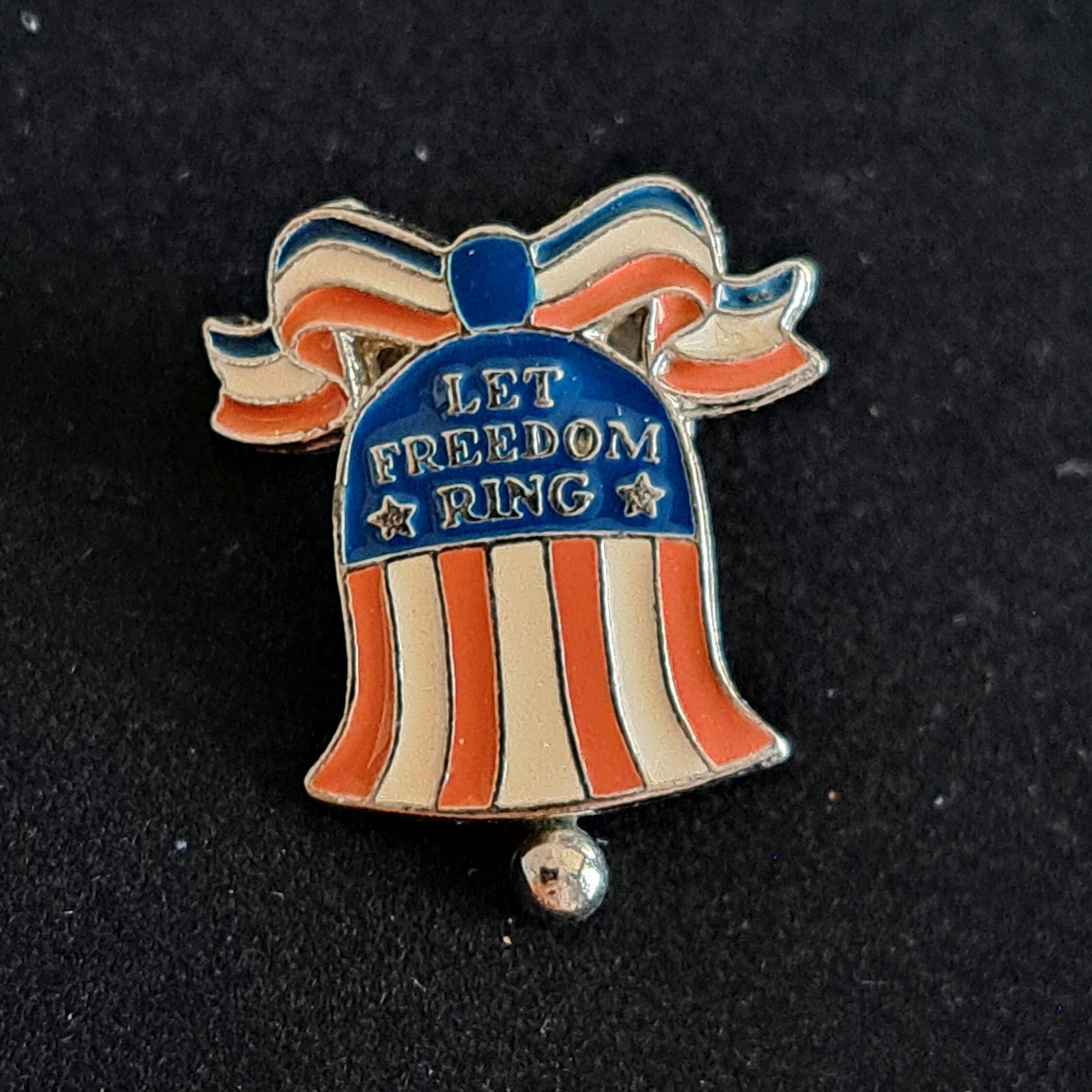 PATRIOTIC Pin Lot Vintage American Flag Liberty Bell Flag With Eagle ...