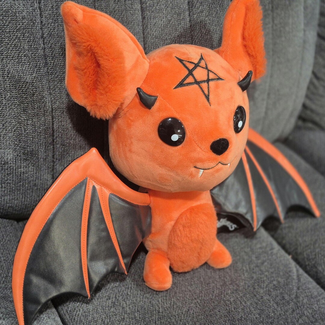 Kreeptures Vampire Bat Pumpkin Plush Toy Orange Cute as Hell Faux ...