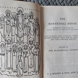 Mid-century Bible CATHOLIC Daily Missal Vatican II 1966 MARYKNOLL Black ...