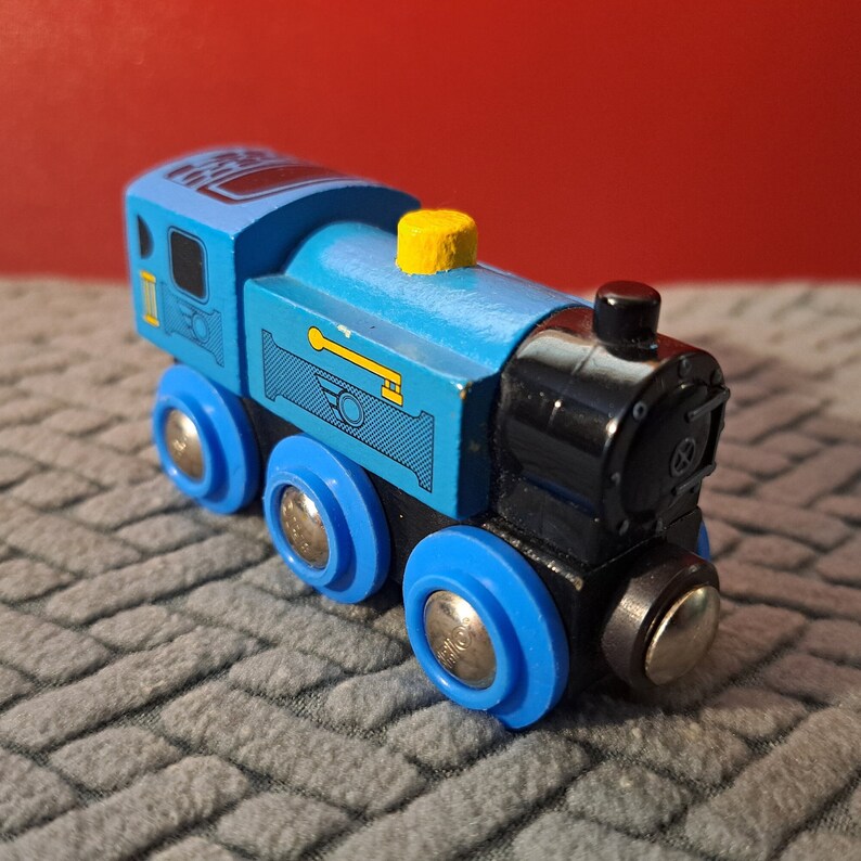 BRIO Blue Engine 33607 Train Vintage Wooden 2001 Excellent Used ...