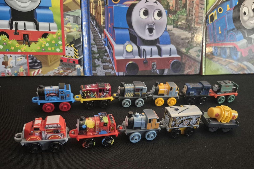 Thomas MINI Train Lot Plarail Capsule Tanker Paint Splatter James Robot ...