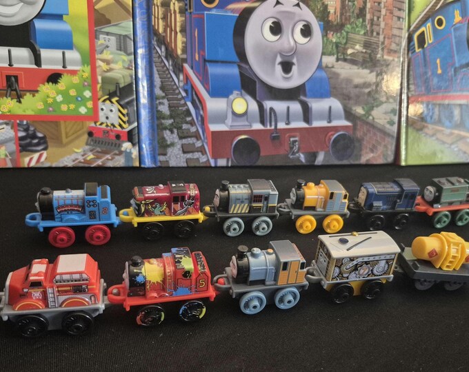 Thomas MINI Train Lot Plarail Capsule Tanker Paint Splatter James Robot ...