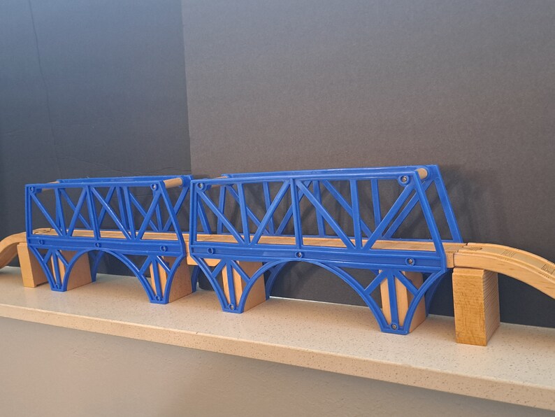 THOMAS 2 SODOR Blue Bay Train Bridges Clickety Clack Double Wooden ...