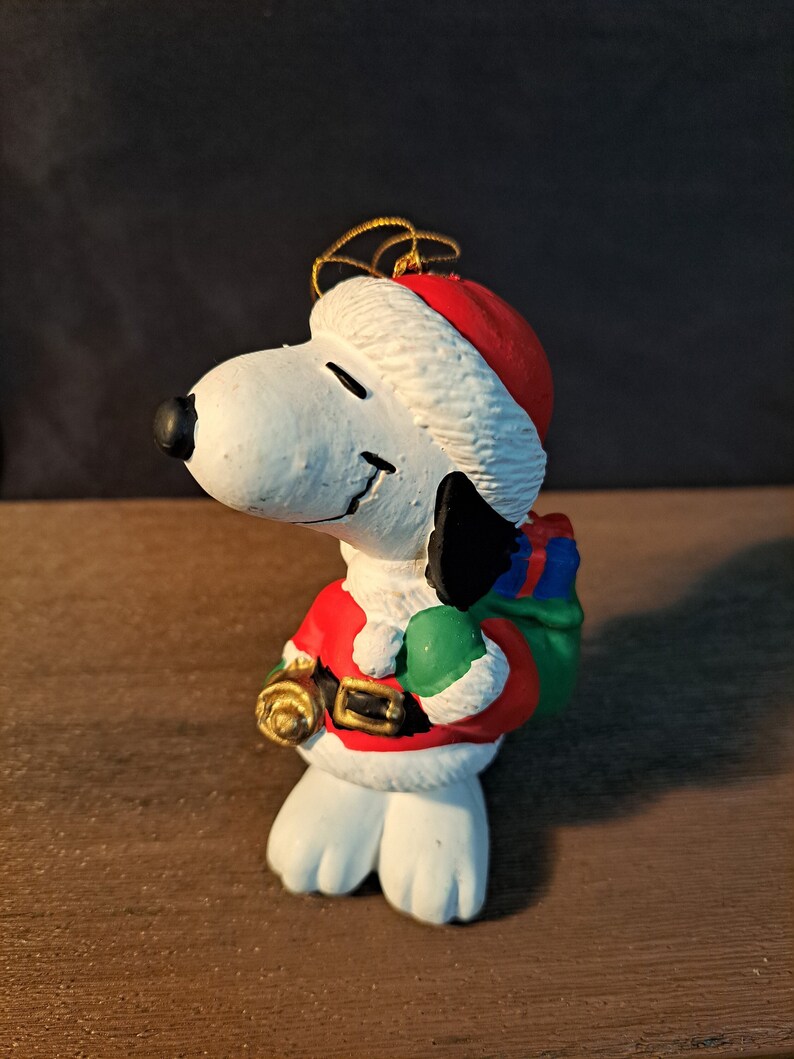 SNOOPY Santa Vintage UFS Christmas 3 1/2 Ornament Peanuts Joe Cool ...
