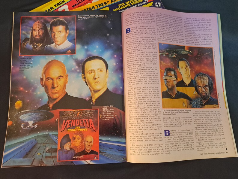 STAR TREK Rare Cast Posters Next Generation Magazine Lot TNG Trekkie ...