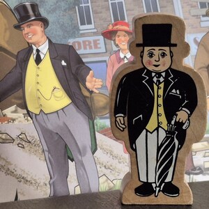 Thomas Friends Train Figures Sir Topham Hatt 2001 Conductor Wooden ...