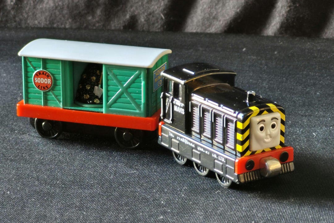 Thomas Train Lot MAVIS & Sodor Mining Car With Magic Revolving Cargo ...