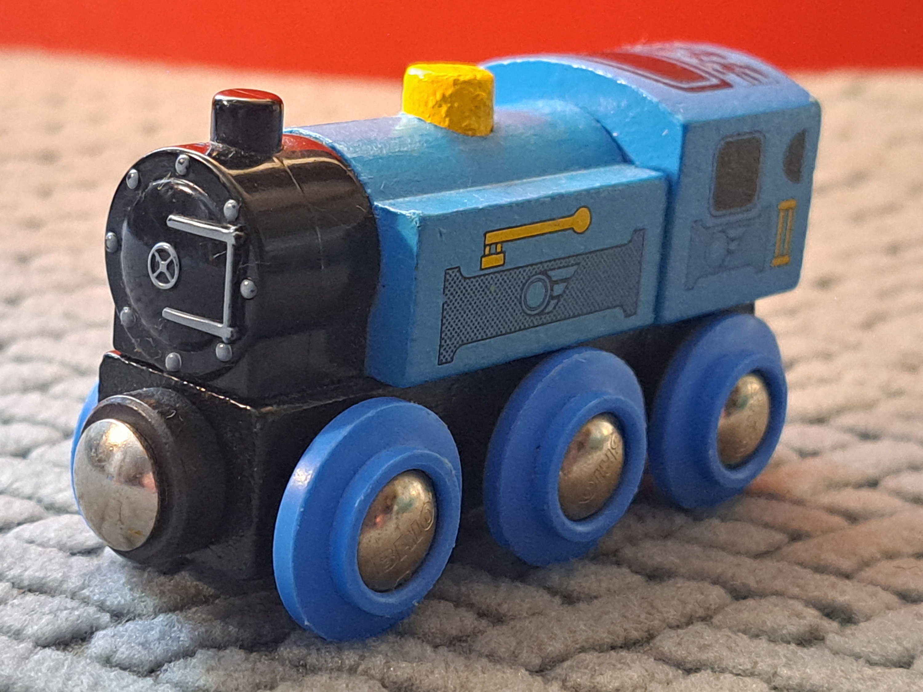BRIO Blue Engine 33607 Train Vintage Wooden 2001 Excellent Used ...