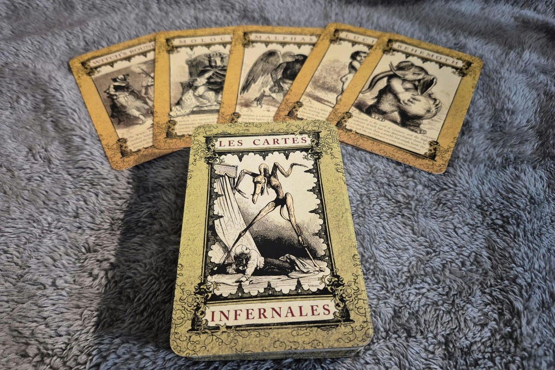 Les Cartes Infernales Rare TAROT Cards Daemon Oracle Deck Complete 69 ...