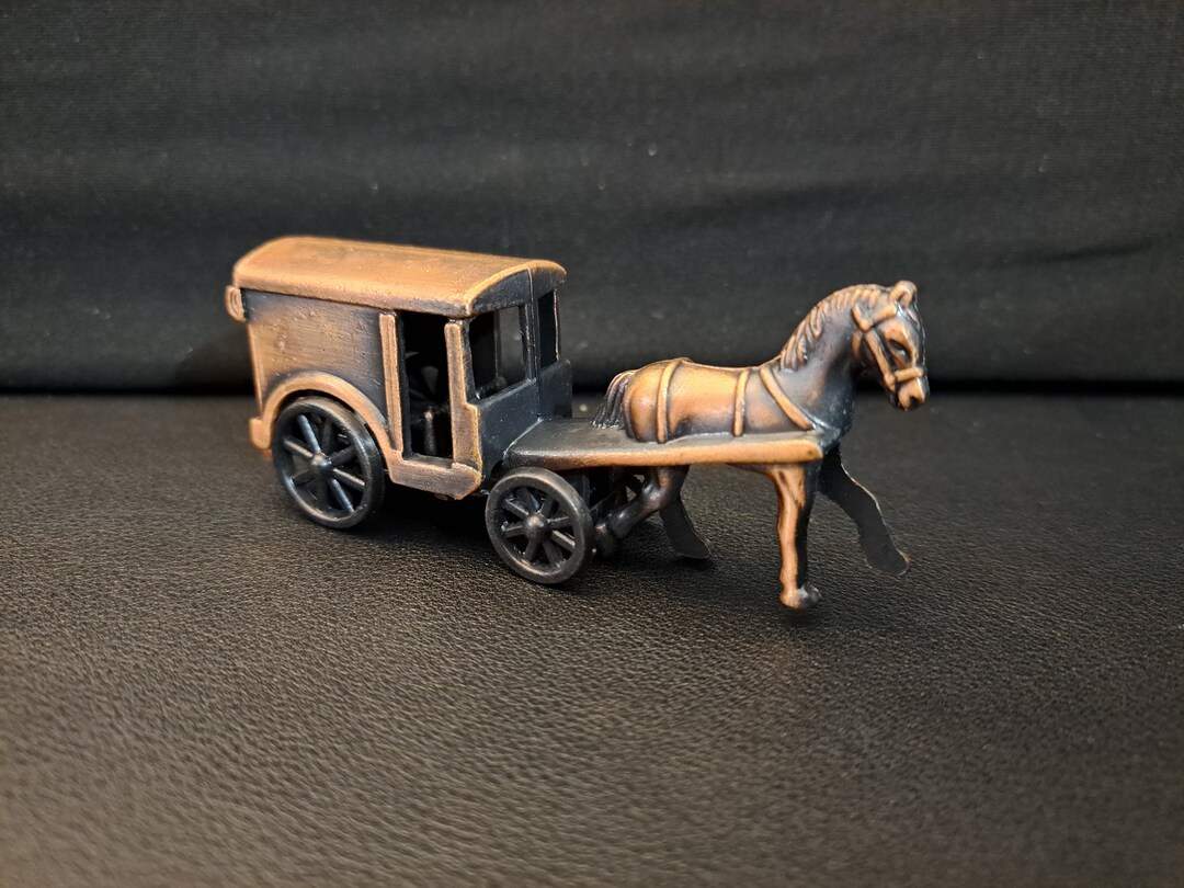 Amish Horse & Buggy Sharpener Metal Horse Carriage Delivery Wagon ...