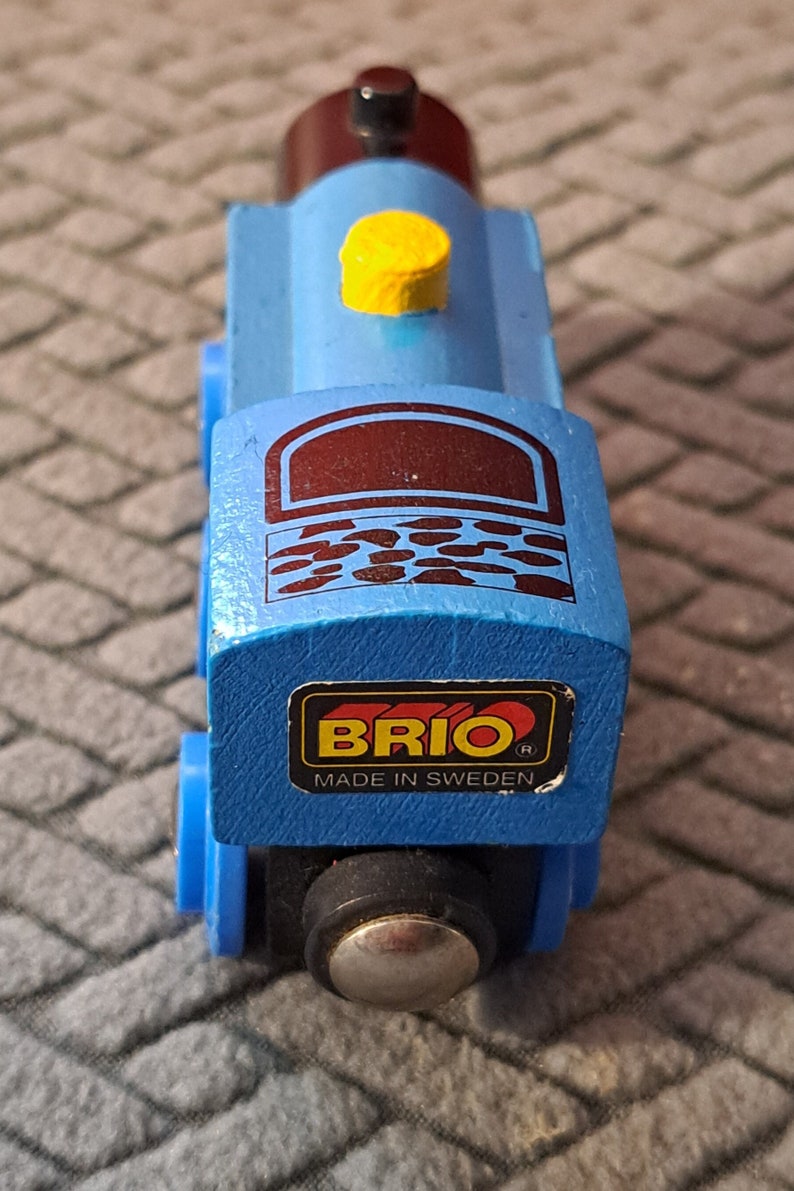 BRIO Blue Engine 33607 Train Vintage Wooden 2001 Excellent Used ...